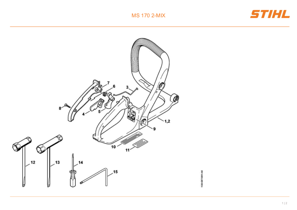 Tron onneuse Stihl MS 170 Motoculture info Tron onneuse Stihl MS 170 Motoculture info