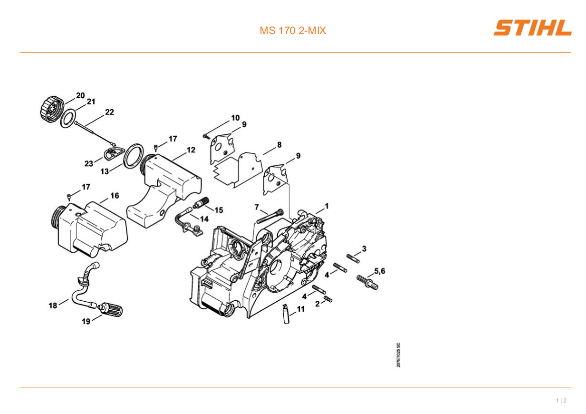 Tron onneuse Stihl MS 170 Motoculture info Tron onneuse Stihl MS 170 Motoculture info